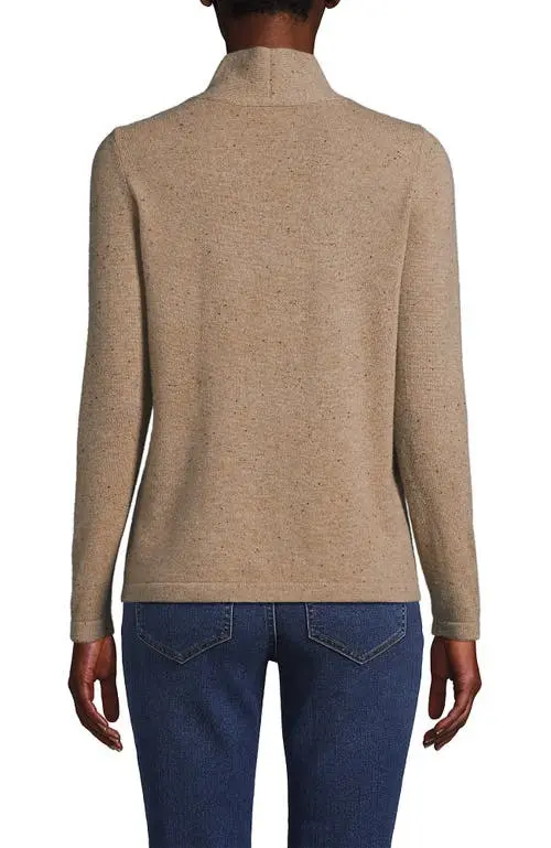 LANDS' END Cashmere Shawl Neck Sweater