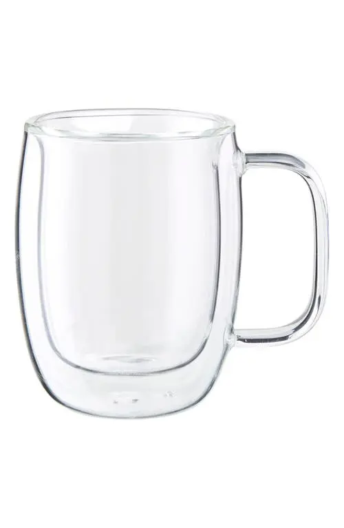 ZWILLING Sorrento Plus Set Of 2 Double Wall Glass Espresso Mugs - Clear