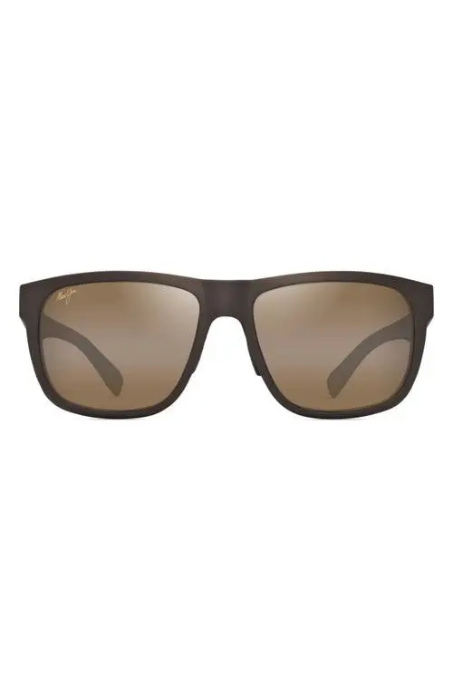 Maui Jim Puakea 57mm Square Sunglasses - Matte Brown