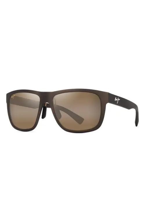 Maui Jim Puakea 57mm Square Sunglasses - Matte Brown