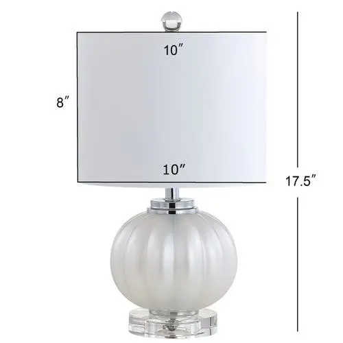 JONATHAN Y Pearl Glass/crystal Led Table Lamp - White/cream