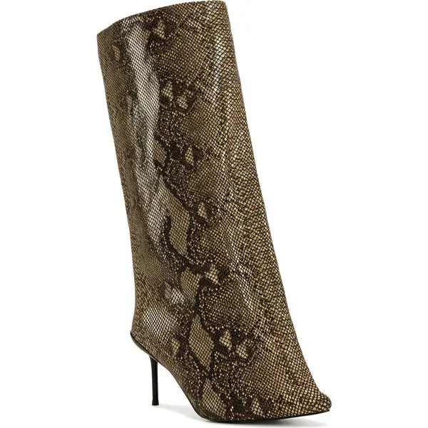 AZALEA WANG Couture Knee High Boots - Snake