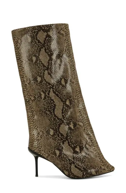 AZALEA WANG Couture Knee High Boots - Snake