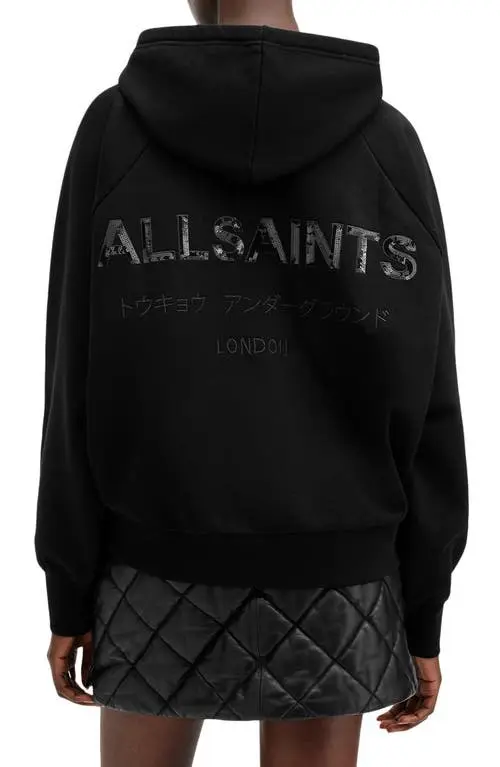 ALLSAINTS Talon Underground Sequin Logo Hoodie