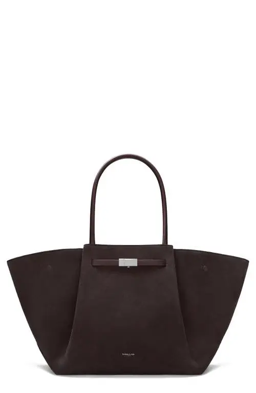 DEMELLIER New York East/west Leather Tote - Bordeaux