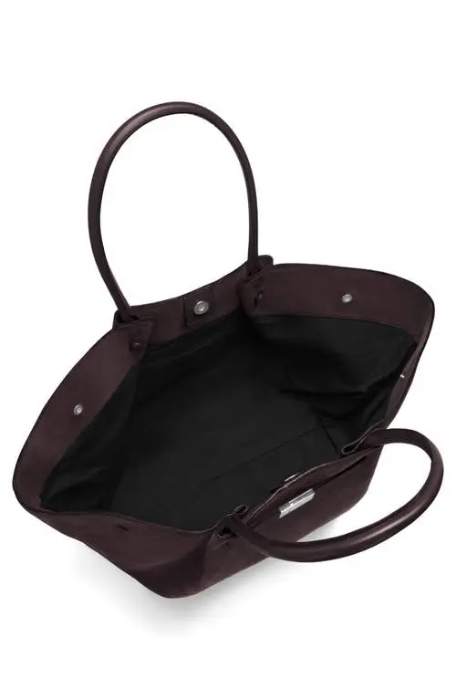 DEMELLIER New York East/west Leather Tote - Bordeaux