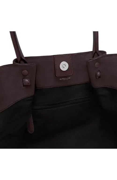 DEMELLIER New York East/west Leather Tote - Bordeaux