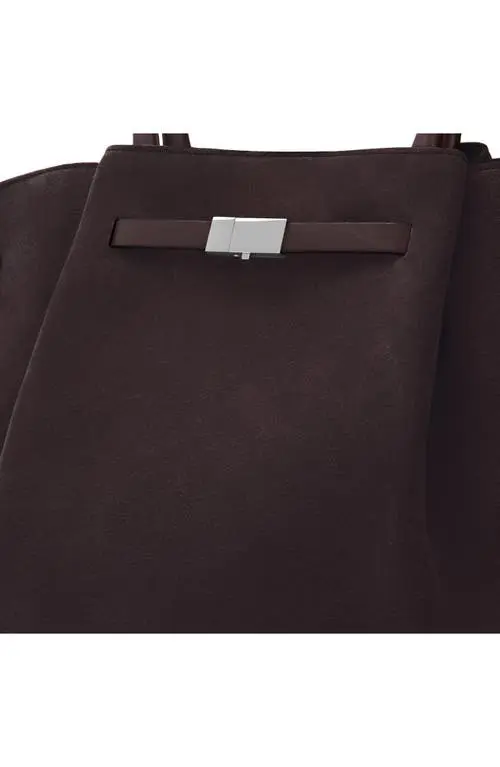 DEMELLIER New York East/west Leather Tote - Bordeaux