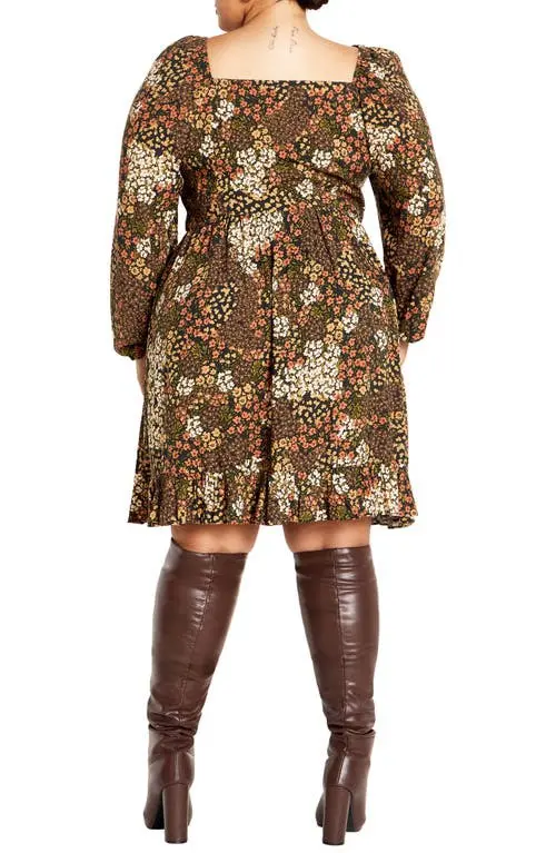 City Chic Tilly Floral Print Minidress