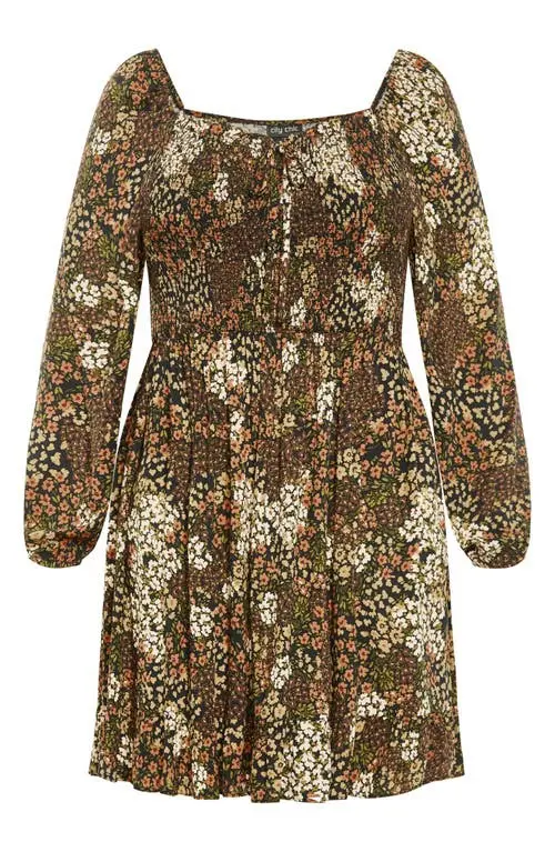 City Chic Tilly Floral Print Minidress