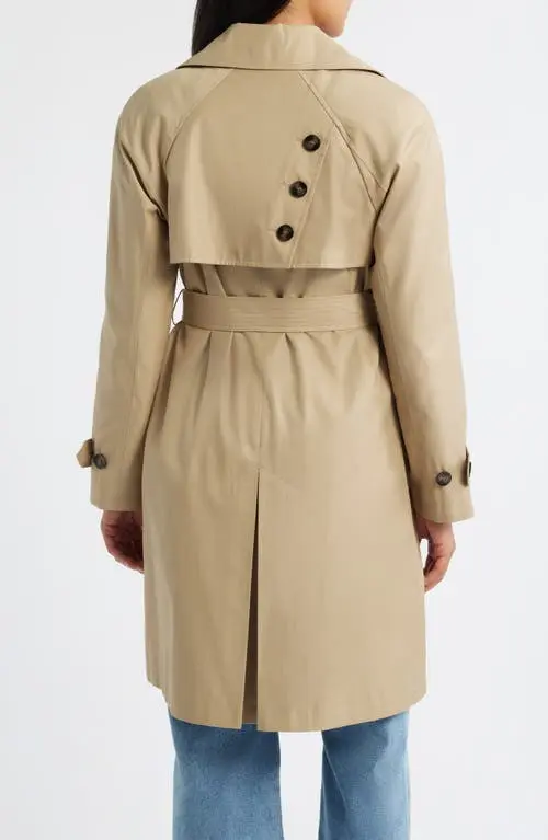 Via Spiga Water Resistant Cotton-blend Trench Coat - Birch Tan