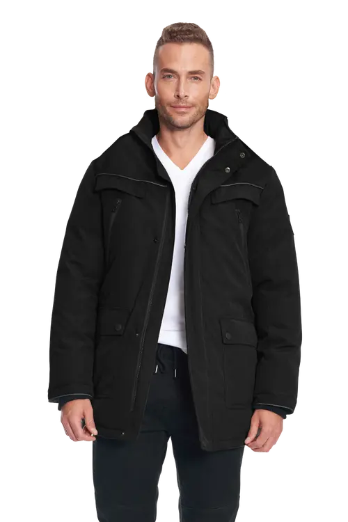 ALPINE NORTH Vegan Down Winter Parka With Removable Faux Fur - Black