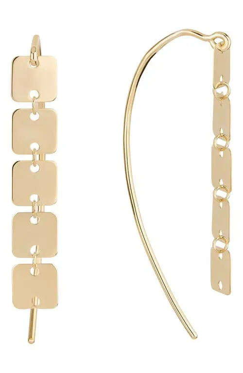Lana Jewelry 14k Gold Square Linear Drop Earrings - Yellow Gold