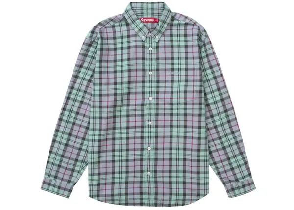 Supreme Plaid Flannel Shirt - Blue
