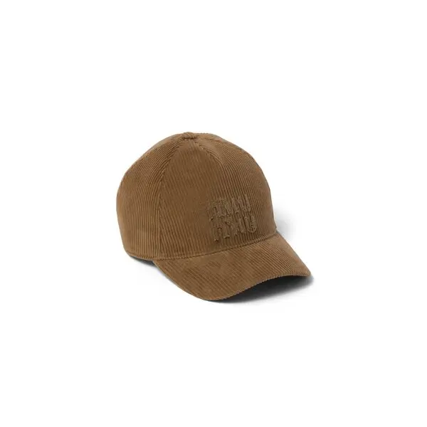 Miu Miu Velvet Baseball Cap - Cinnamon