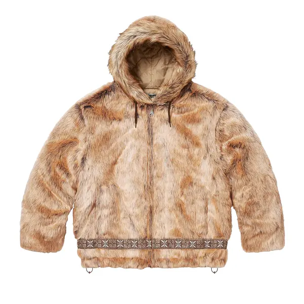 Supreme Faux Fur Parka - Brown
