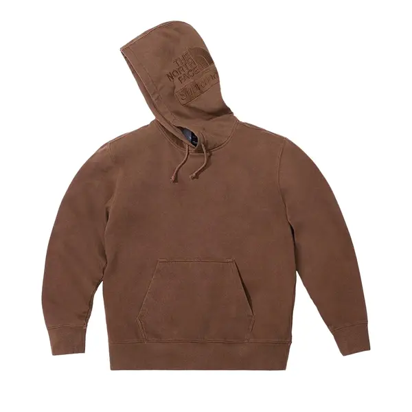 Supreme X The North Face Pigment Printed Hooded Sweatshirt - Brown