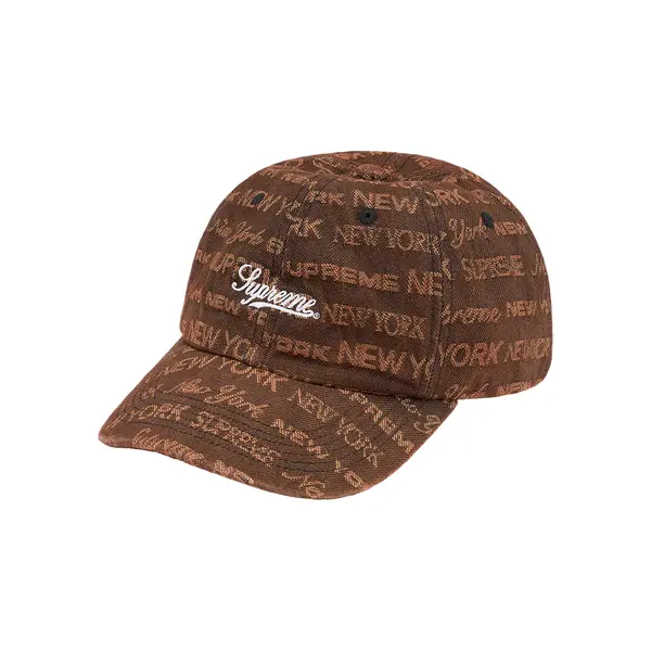Supreme Jacquard Denim 6-panel Cap - Brown