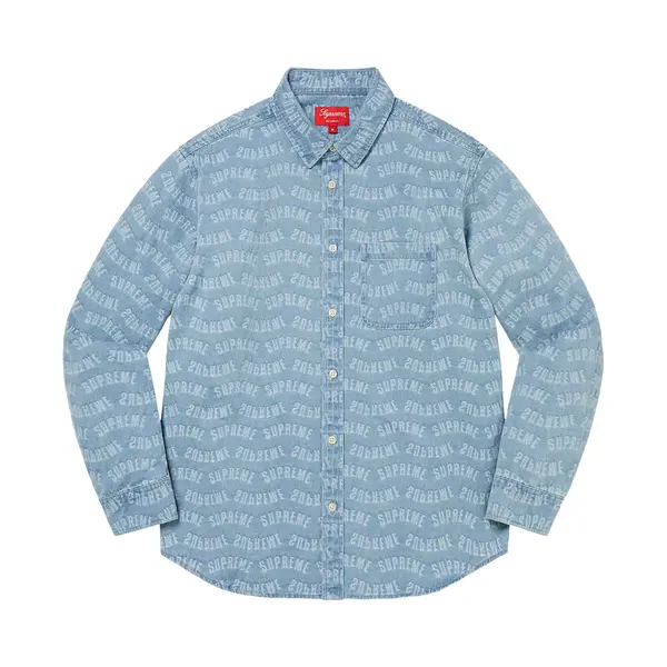 Supreme Arc Jacquard Denim Shirt - Blue