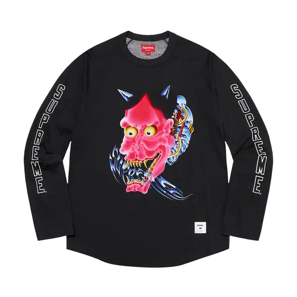 Supreme Raglan Long-sleeve Top - Black