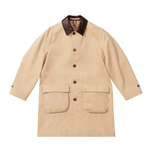 Supreme X Burberry Leather Collar Trench