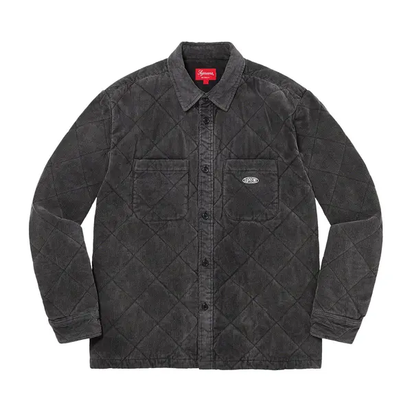 Supreme Quilted Corduroy Shirt - Black