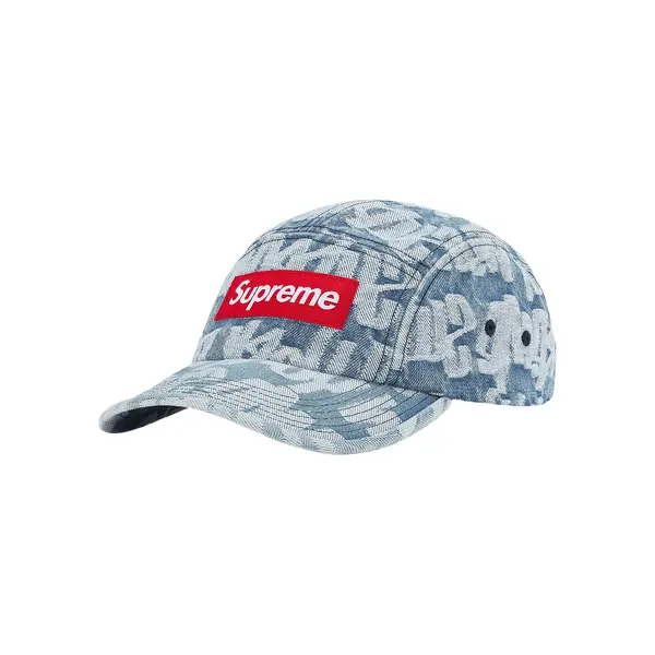 Supreme Jacquard Denim Camp Cap - Blue