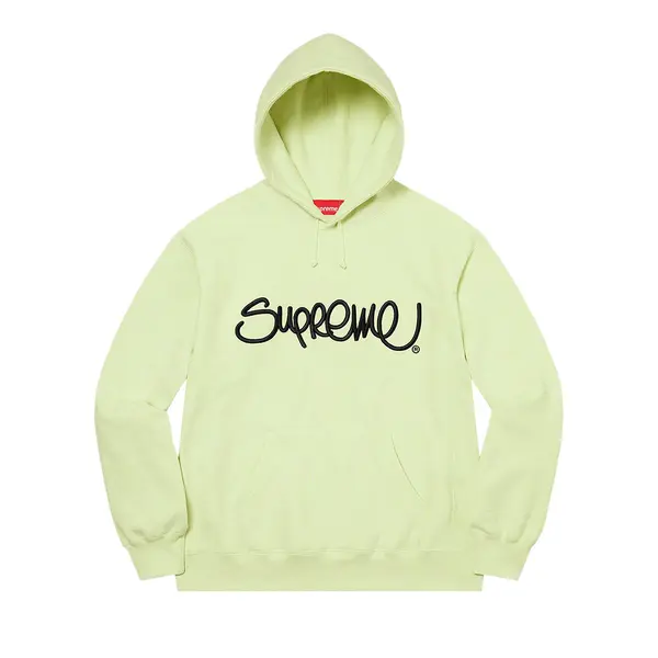 Supreme Raised Handstyle Hooded Sweatshirt - Green
