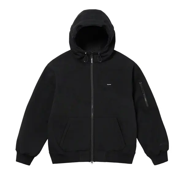 Supreme Windstopper Zip Up Hooded Sweatshirt - Black