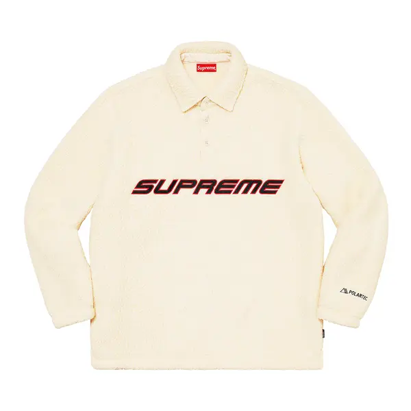 Supreme X Polartec Long-sleeve Polo 'natural - Cream