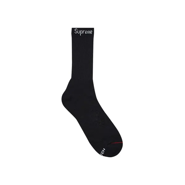 Supreme X Hanes Crew Socks - Black