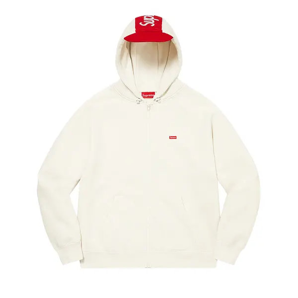 Supreme Brim Zip Up Hooded Sweatshirt 'stone - Cream