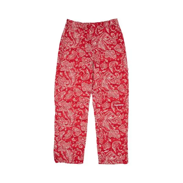 Supreme Micro Down Paisley Pant - Red