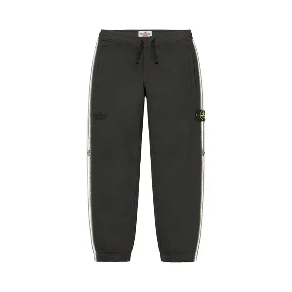 Supreme X Stone Island Stripe Sweatpant - Black