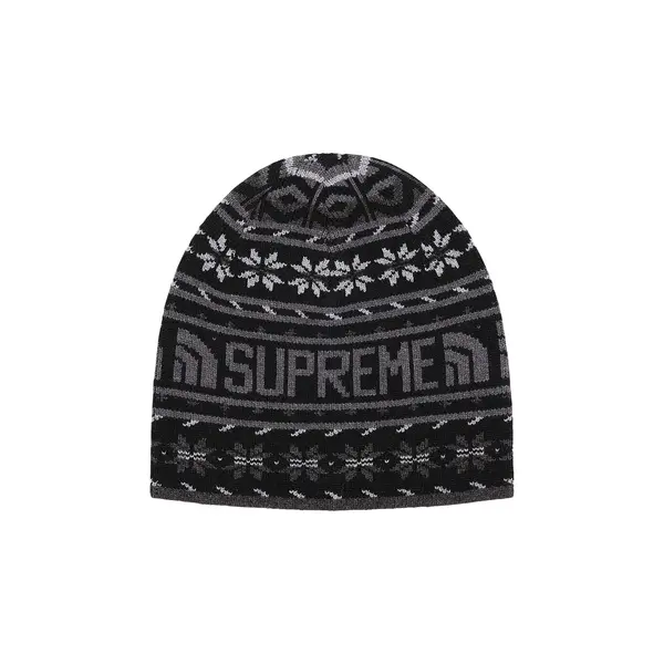 Supreme X The North Face Jacquard Knitted Beanie - Black