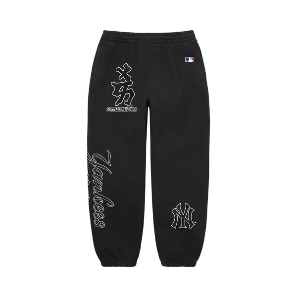 Supreme X New York Yankees Kanji Sweatpant - Black