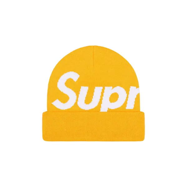 Supreme Big Logo Beanie - Gold