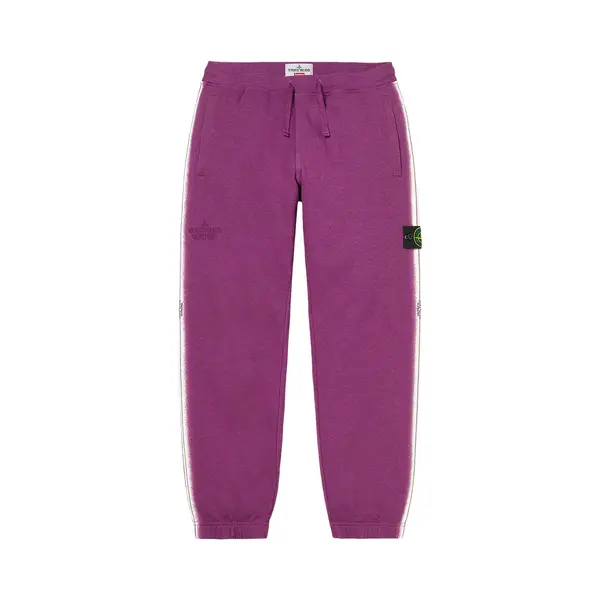 Supreme X Stone Island Stripe Sweatpant - Purple