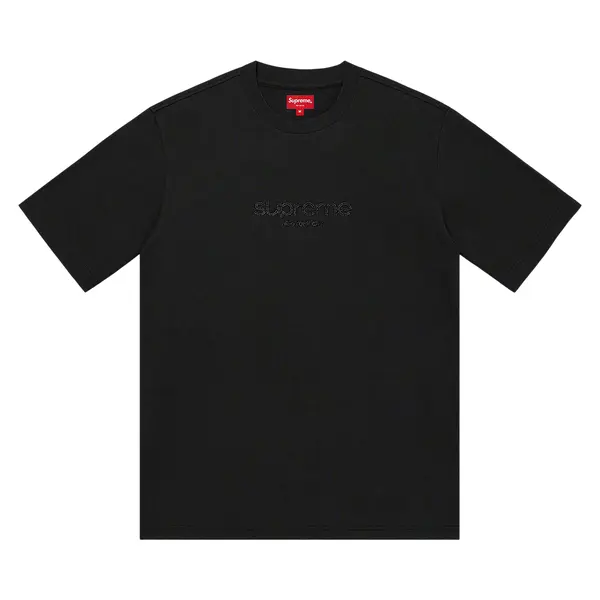 Supreme Beaded Logo Short-sleeve Top - Black