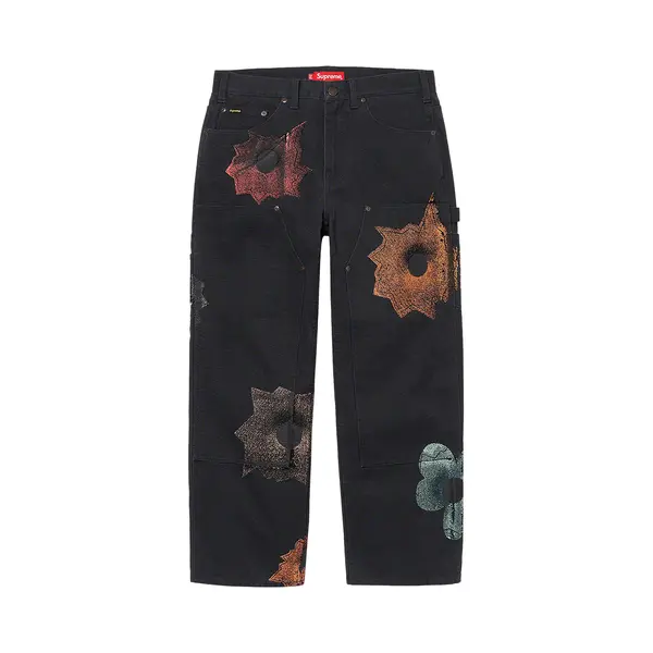 Supreme X Nate Lowman Double Knee Painter Pant - Black