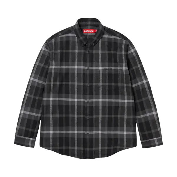 Supreme Plaid Flannel Shirt - Black