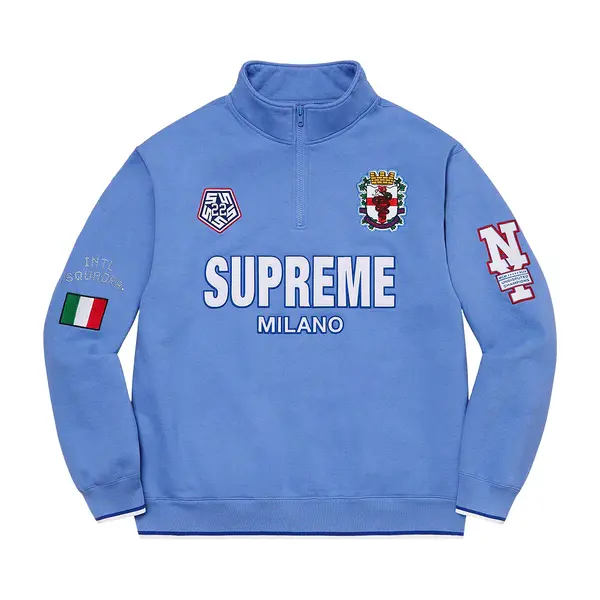 Supreme Milano Half Zip Pullover - Blue