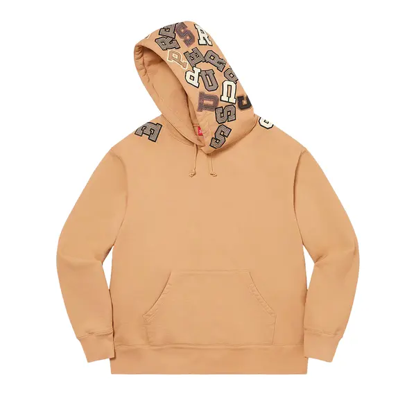 Supreme Scattered Appliqué Hooded Sweatshirt - Tan