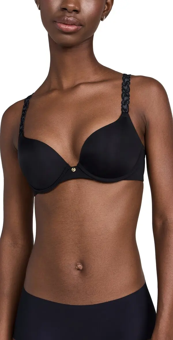 Natori Pure Luxe Push-up Underwire Bra - Black Combo
