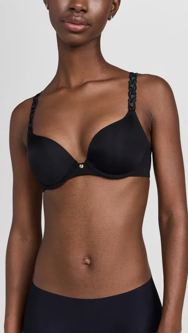 Natori Pure Luxe Push-up Underwire Bra - Black Combo
