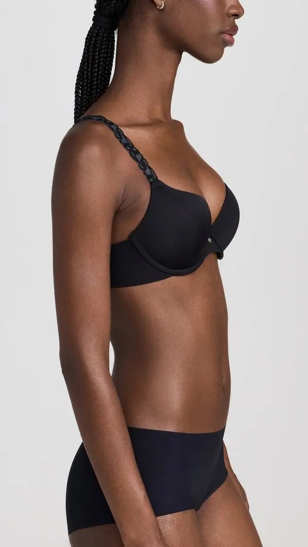 Natori Pure Luxe Push-up Underwire Bra - Black Combo