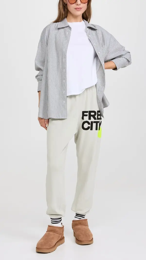 FREECITY Lightweight French Terry Sweatpants - Stardust