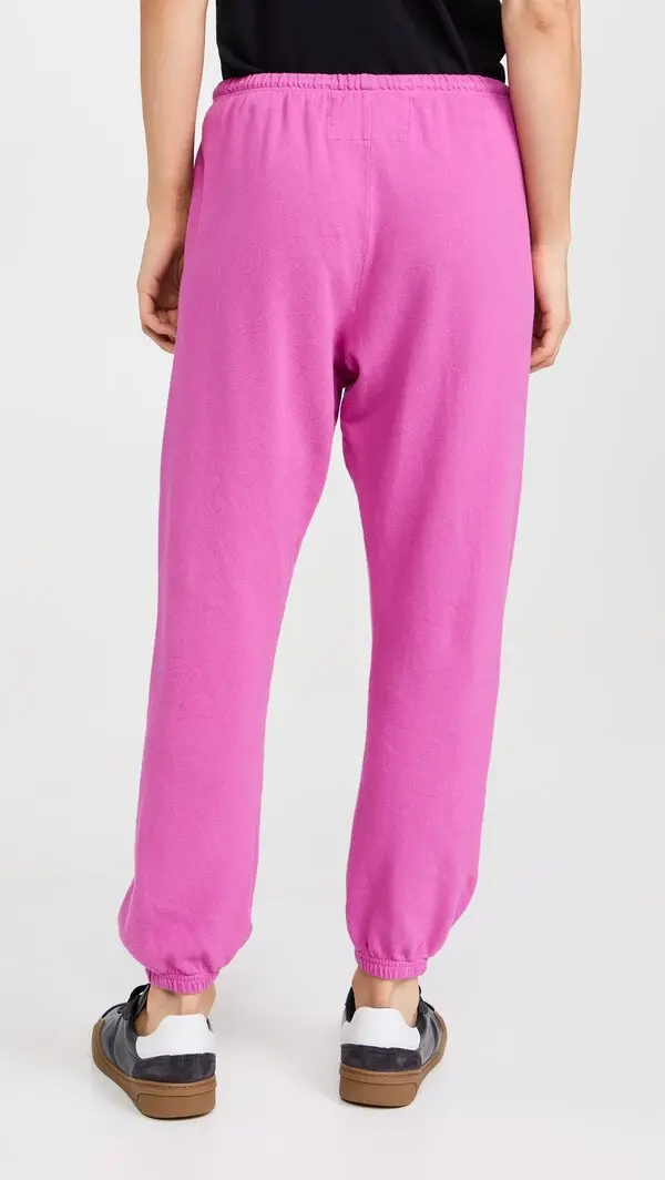 FREECITY Lightweight French Terry Sweatpants With Logo Print - Tokyo Pink/red