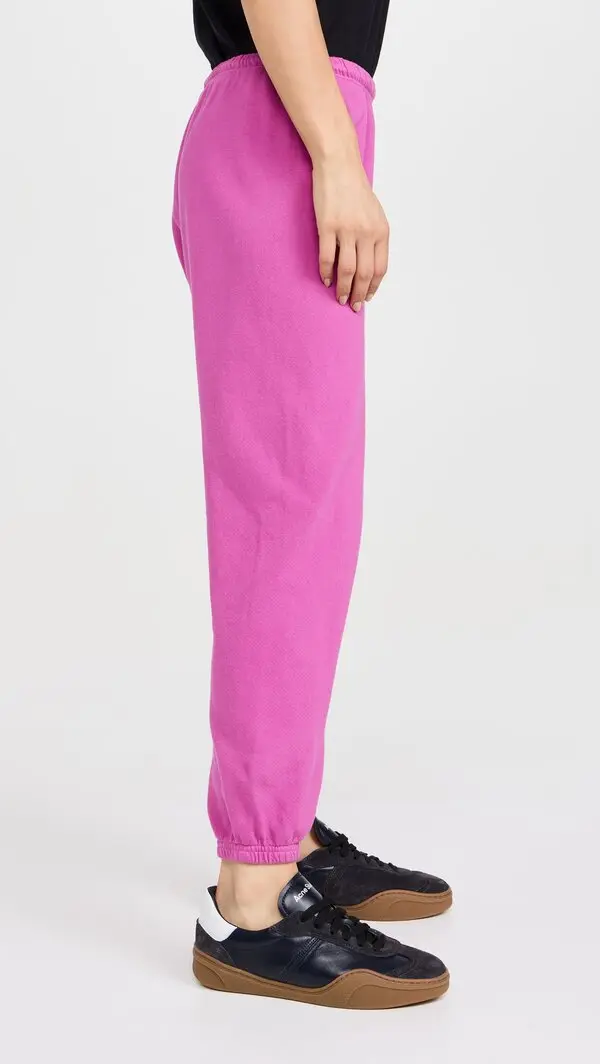 FREECITY Lightweight French Terry Sweatpants With Logo Print - Tokyo Pink/red