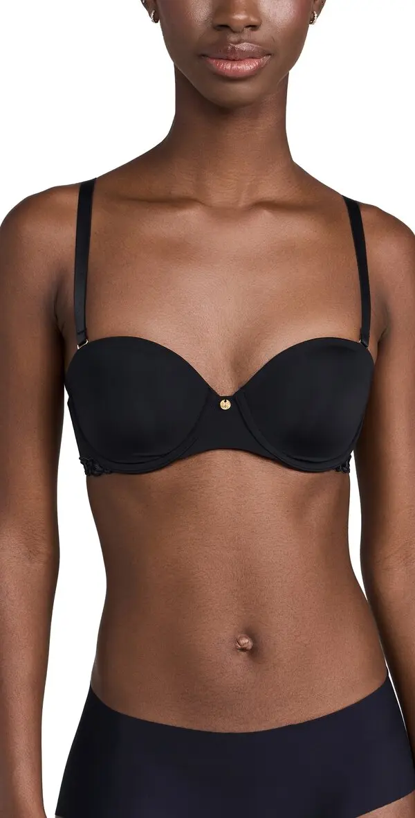 Natori Pure Luxe Strapless Contour Underwire Bra - Black Combo